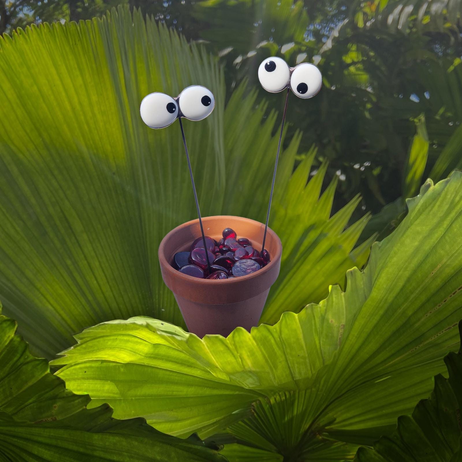 Stained Glass Googly Eye Plant Stake: Silly Plant Decor - Etsy