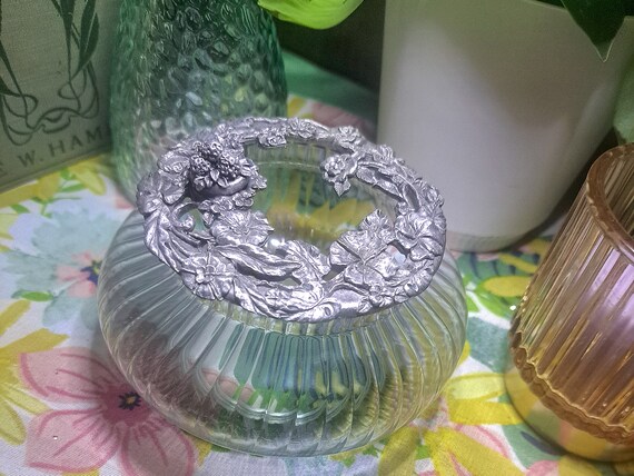 Vintage Rawcliffe 1995 pewter potpourri jar berries a… - Gem