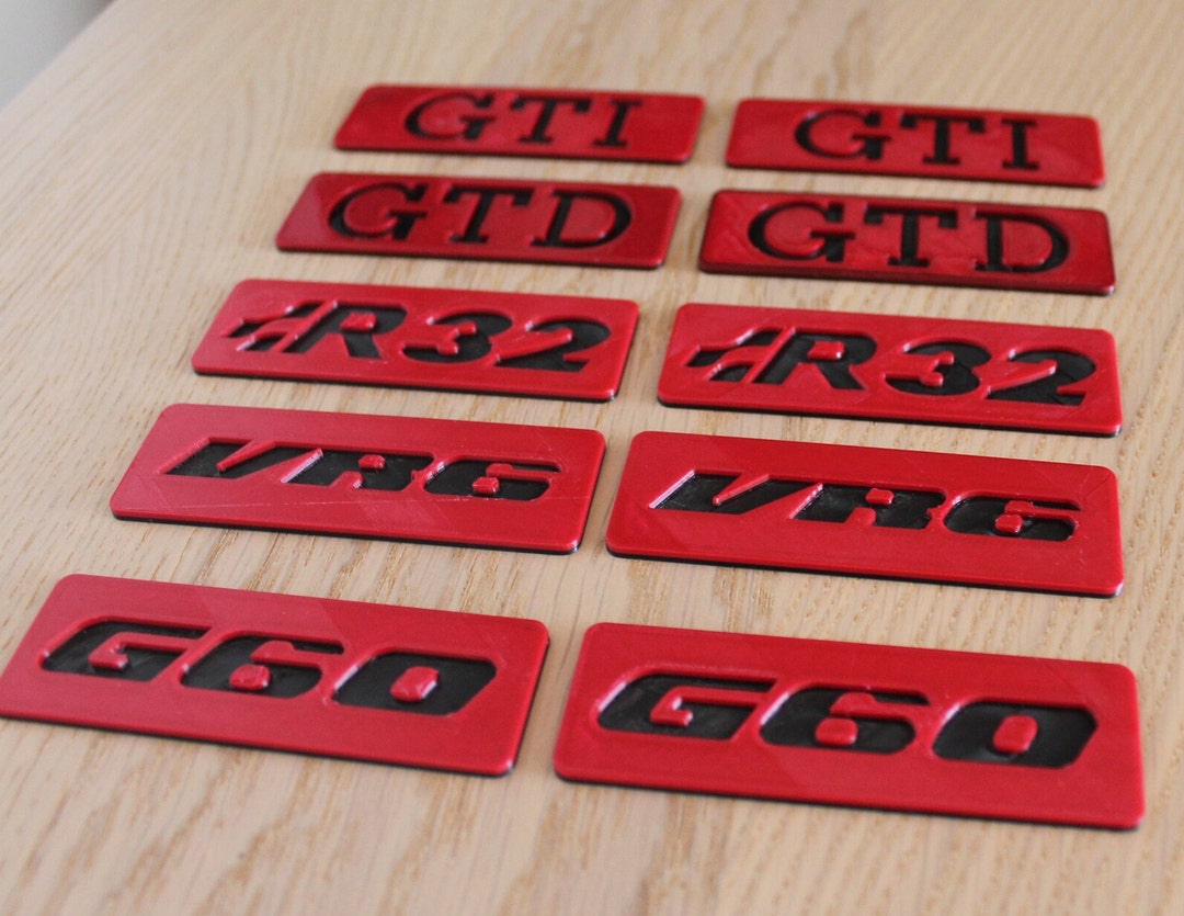 2x VW Golf Jetta MK2 Side Trim Door Badge Emblem GTI GTD VR6 G60 R32 - Etsy