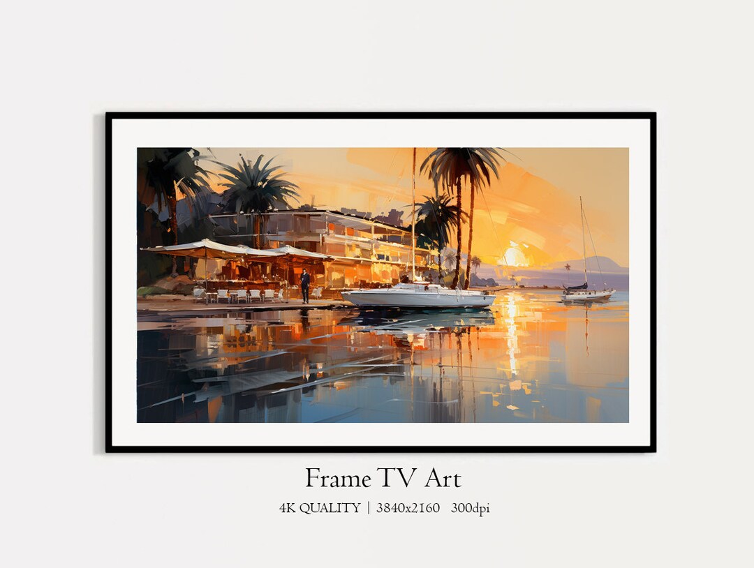 Yacht Club Samsung Frame Art TV, Summer Sailing Boating Coastal, Yacht ...