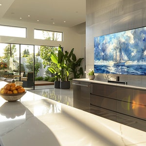 Frame TV Sailboat Art, Sailing Boat in the Ocean, Instant Digital ...