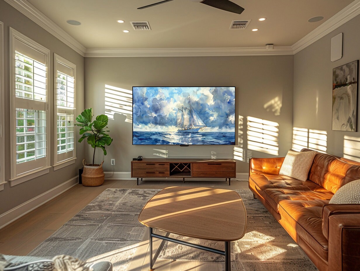 Frame TV Sailboat Art, Sailing Boat in the Ocean, Instant Digital ...