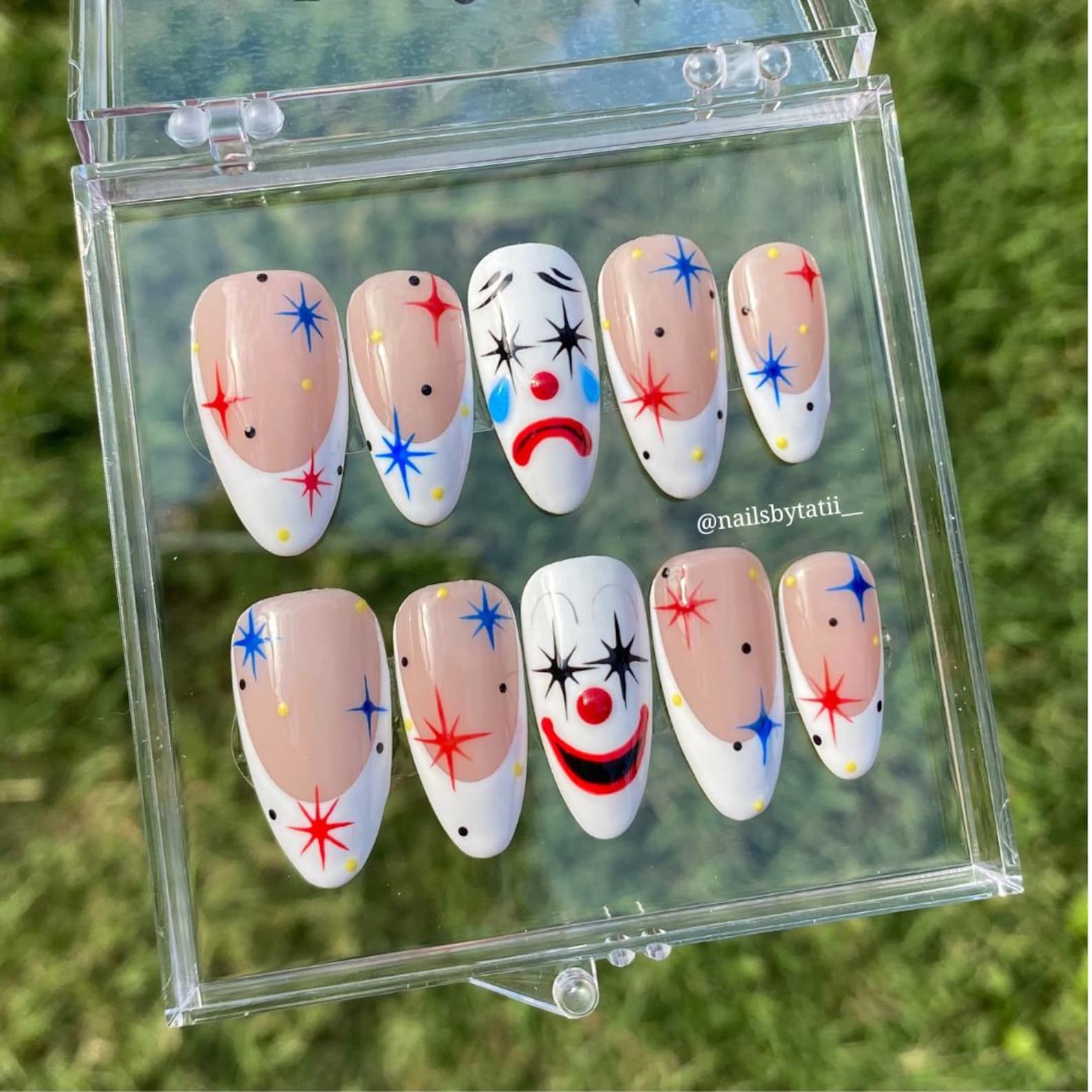 Smile Now Cry Later Clown Press on Nails - Etsy