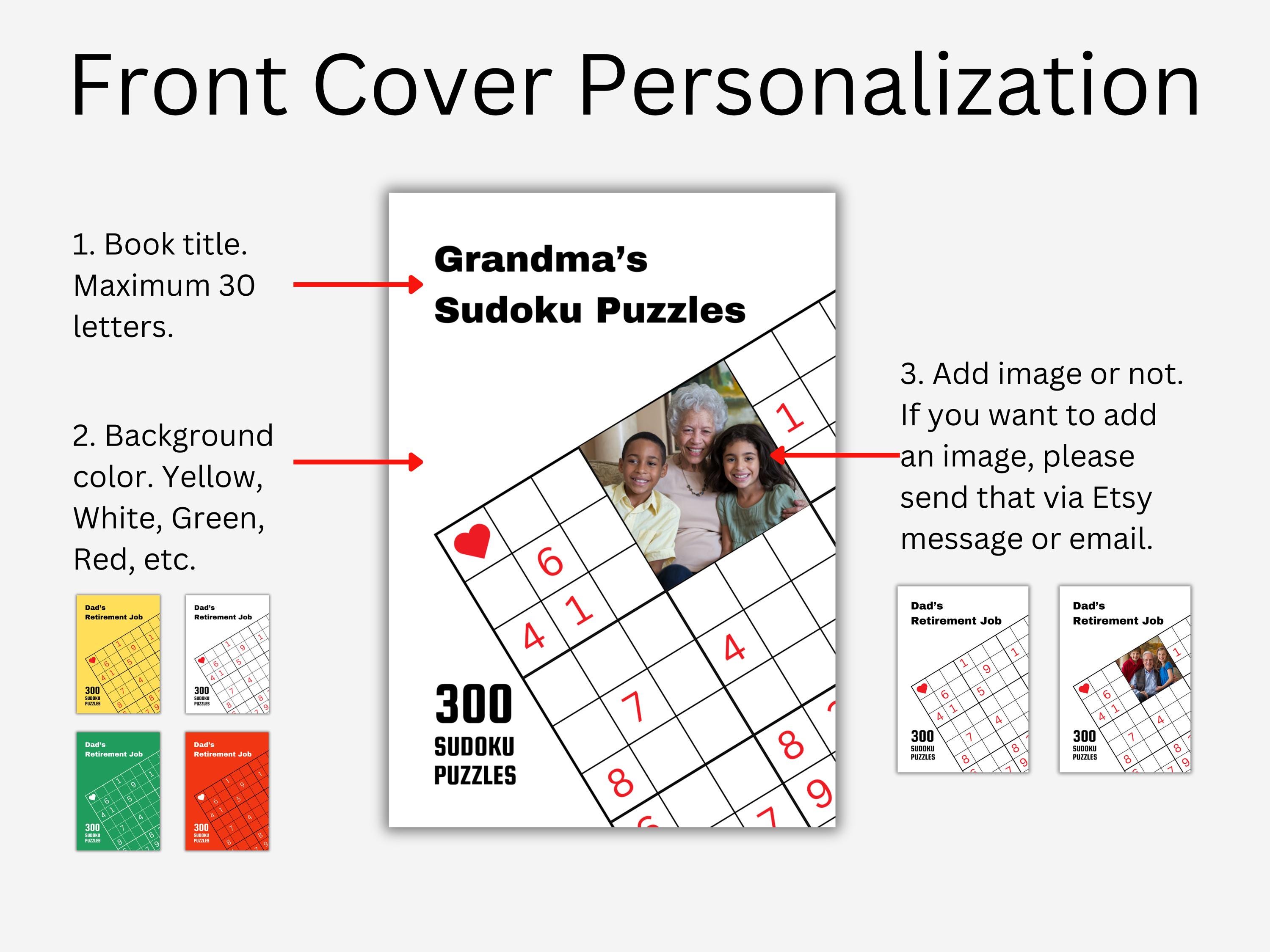 Personalized Sudoku Puzzle Book: Custom Photo Gift, 300 Puzzles - Etsy