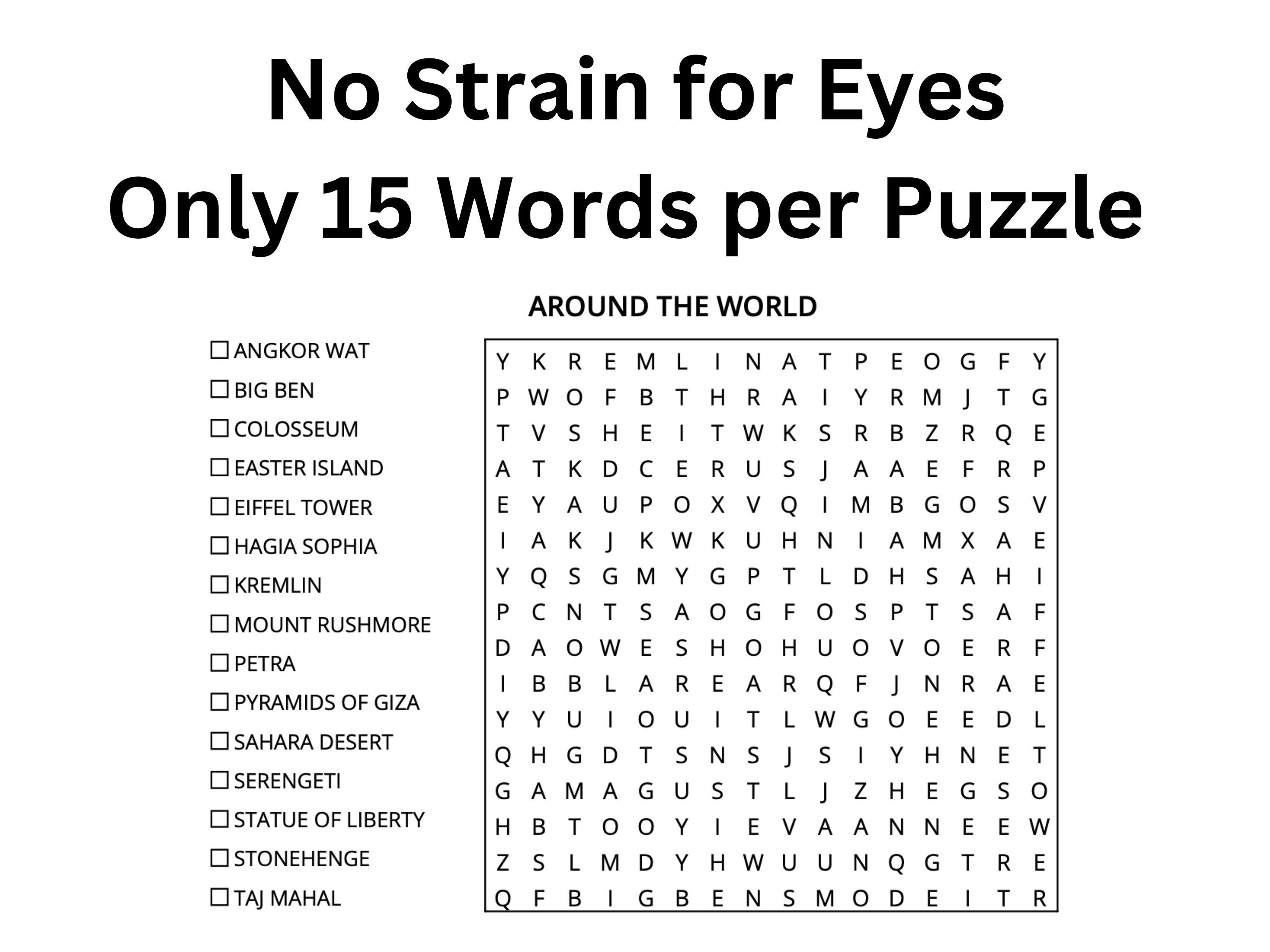 Word Search Puzzles: Easy & Hard for Adults and Seniors (digital ...