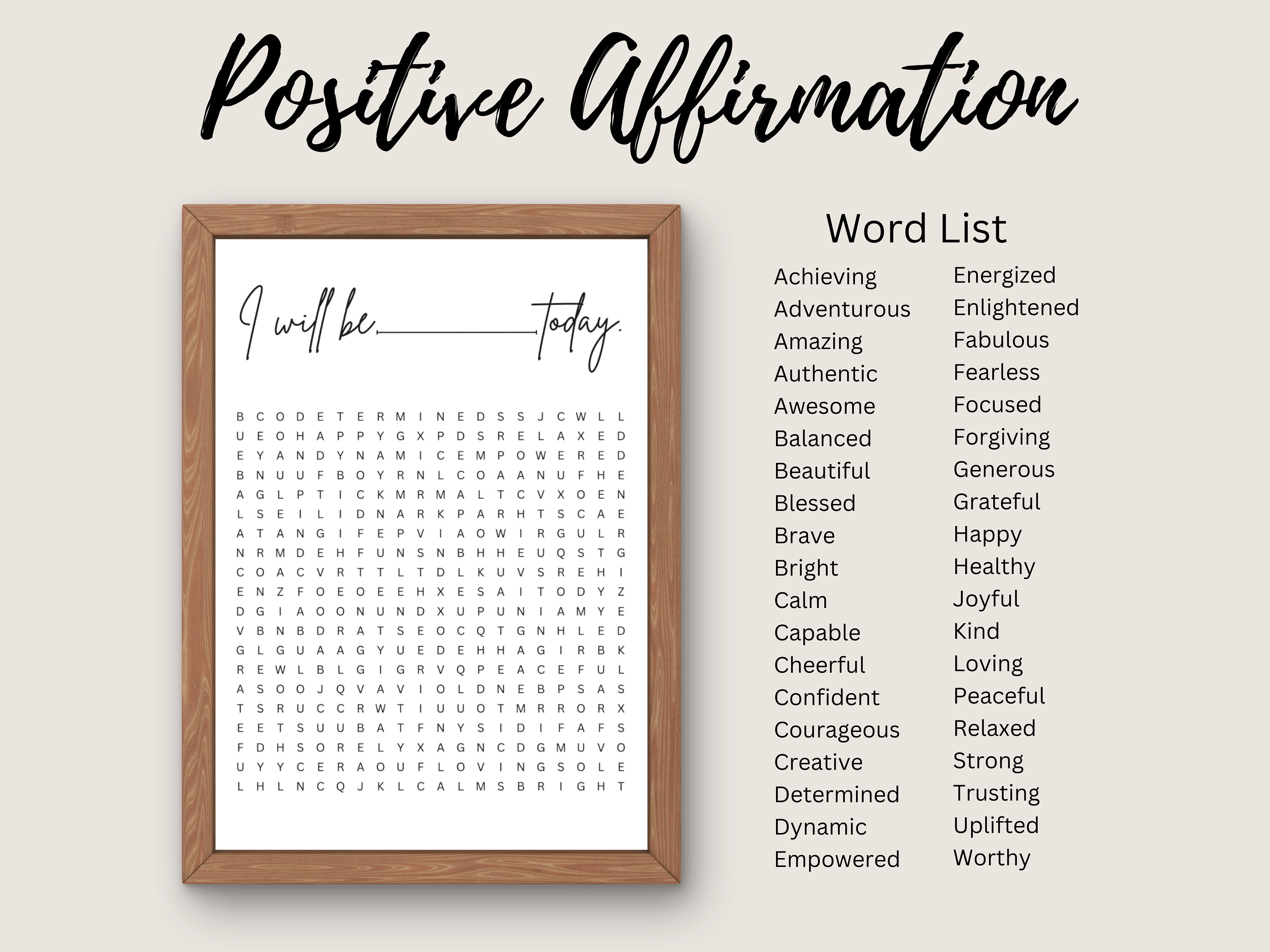 Positive Affirmations Inspirational Wall Art. Waiting Room Decor ...