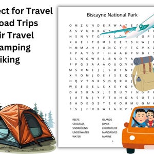 National Parks Word Search Puzzles: Road Trip Activity (digital ...