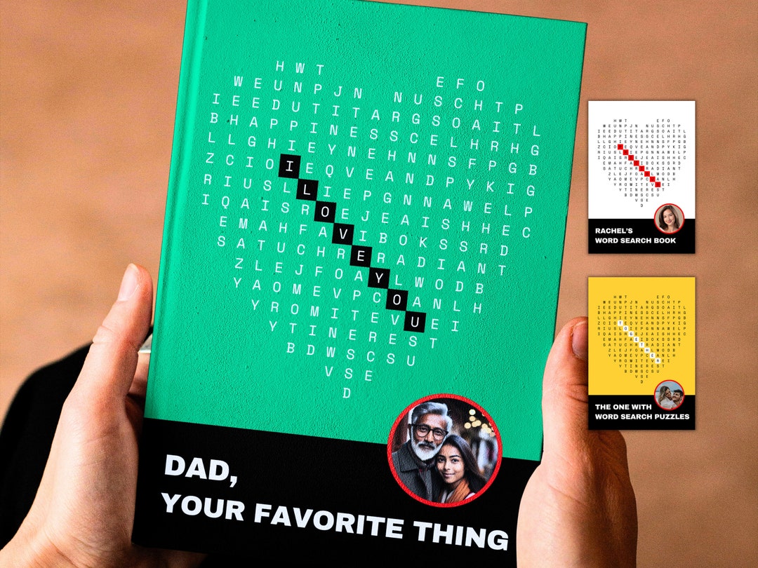Custom Word Search Puzzle Book, Personalized Gift - Etsy
