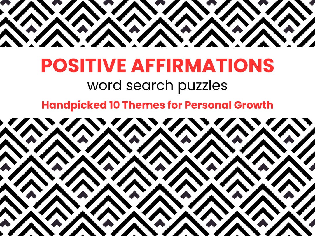 Positive Affirmations Word Search. Confidence Building Activity ...