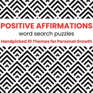 Positive Affirmations Word Search. Confidence Building Activity ...