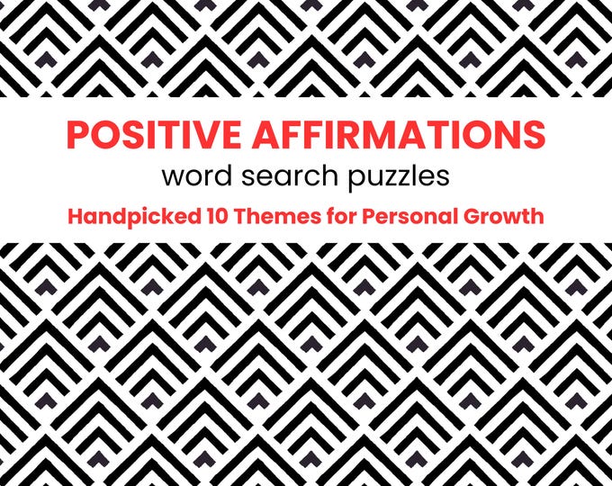 Positive Affirmations Word Search. Confidence Building Activity ...