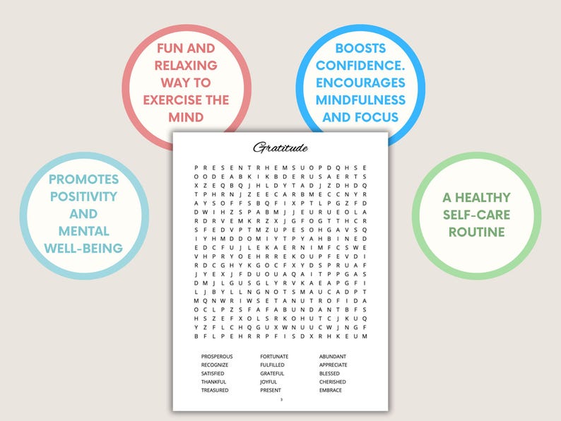 Positive Affirmations Word Search. Confidence Building Activity ...