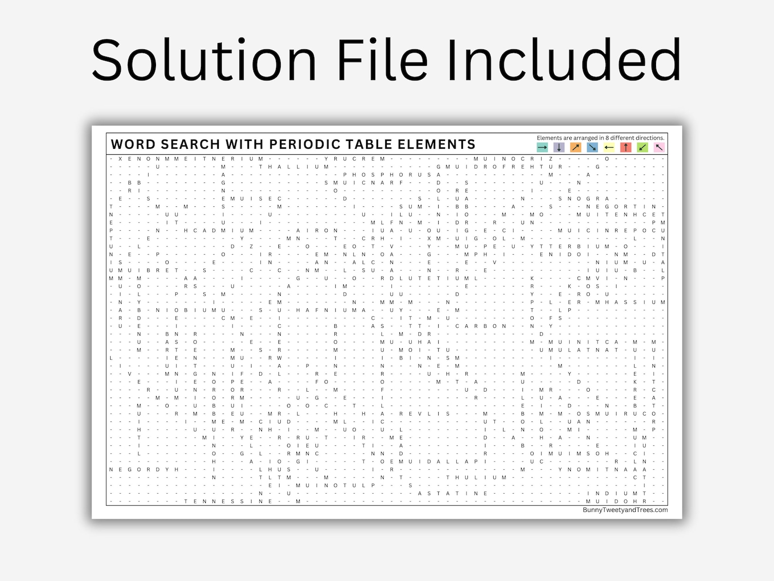 Periodic Table Word Search Puzzle: Chemistry STEM Activity (digital ...