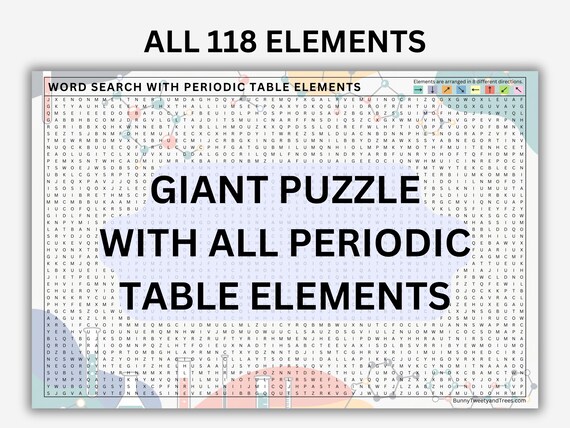 Periodic Table Wordsearch
