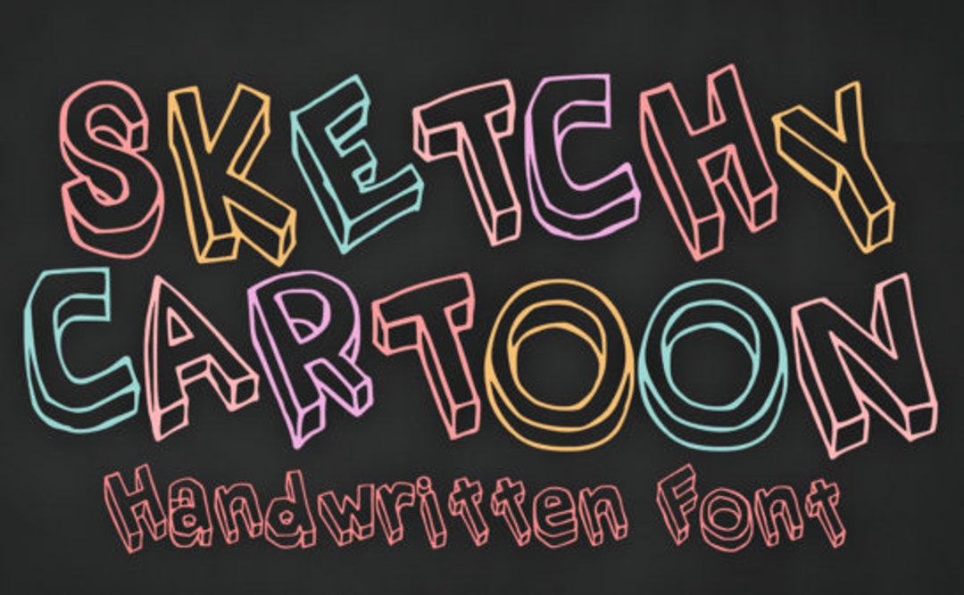 Sketchy Cartoon Font, Simple Font, Cricut Fonts, Casual Font, Modern ...