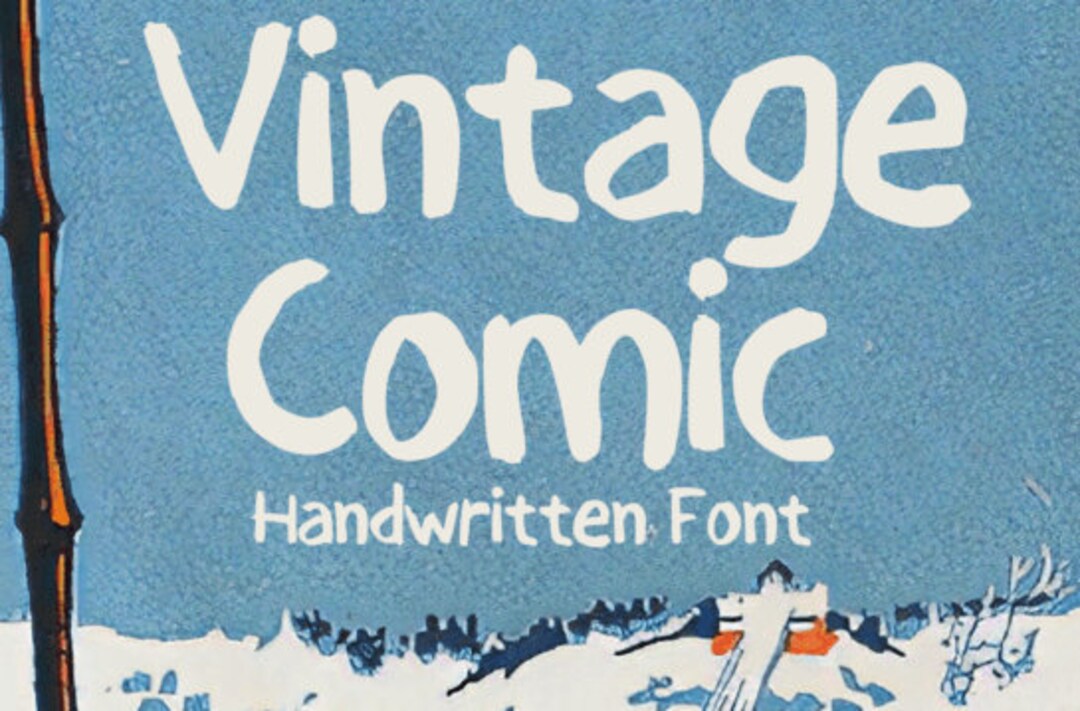 Vintage Comic Font, Simple Font, Cricut Fonts, Casual Font, Modern Font ...