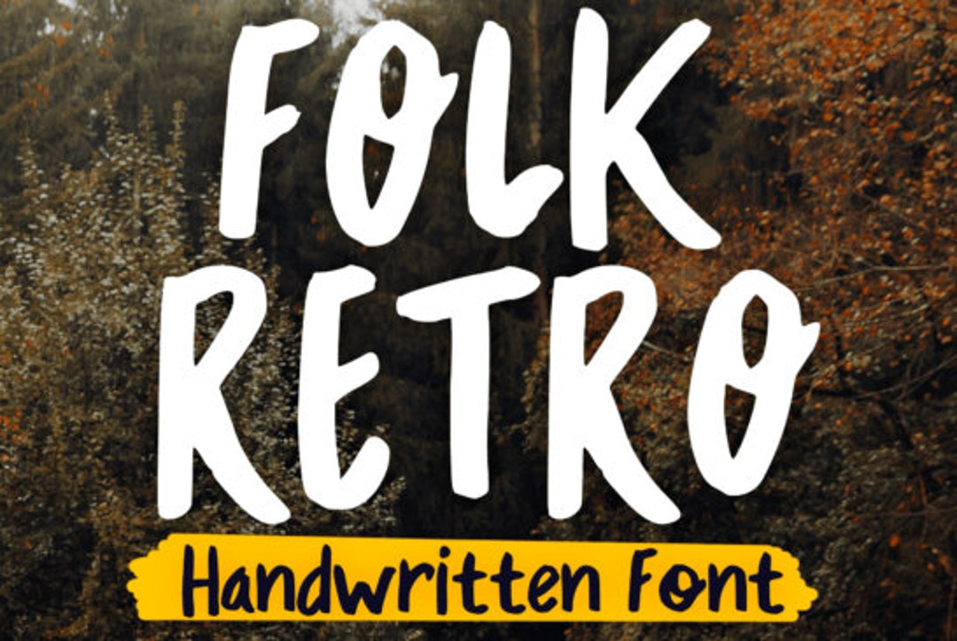 Folk Retro Font, Decorative Font, Cricut Font, Modern Font, Casual Font ...
