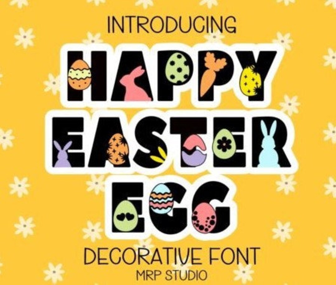 Happy Easter Egg Font, Handwritten Font, Swash Font, Calligraphy Font ...