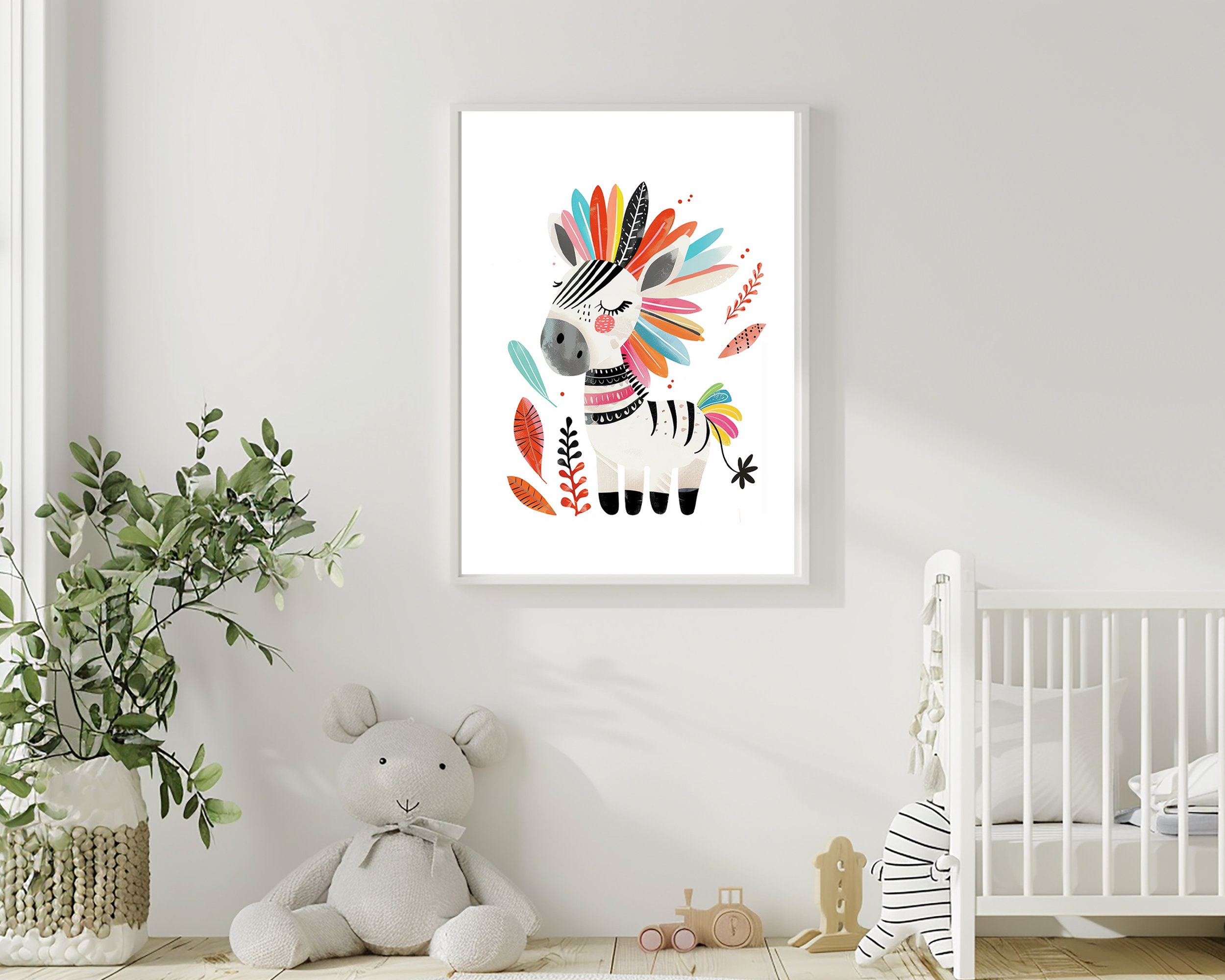 Rainbow Animals Nursery Wall Art, Printable Wall Decor, DIGITAL ...