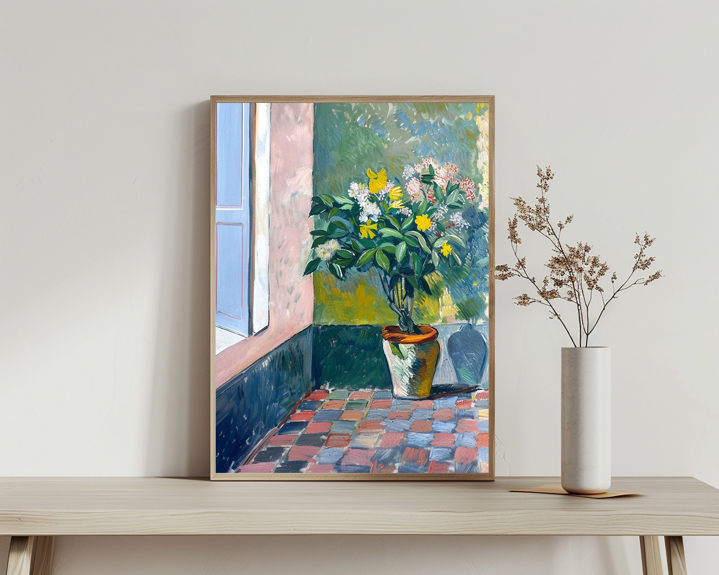 Flowers Oil Painting, Printable Wall Art, DIGITAL DOWNLOAD, Commercial ...