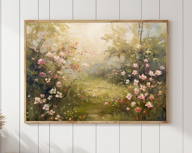 Spring Garden Wall Art, Printable Oil Painting, DIGITAL DOWNLOAD - Etsy