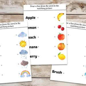 Printable Matching Worksheets, Match the Word to the Picture ...