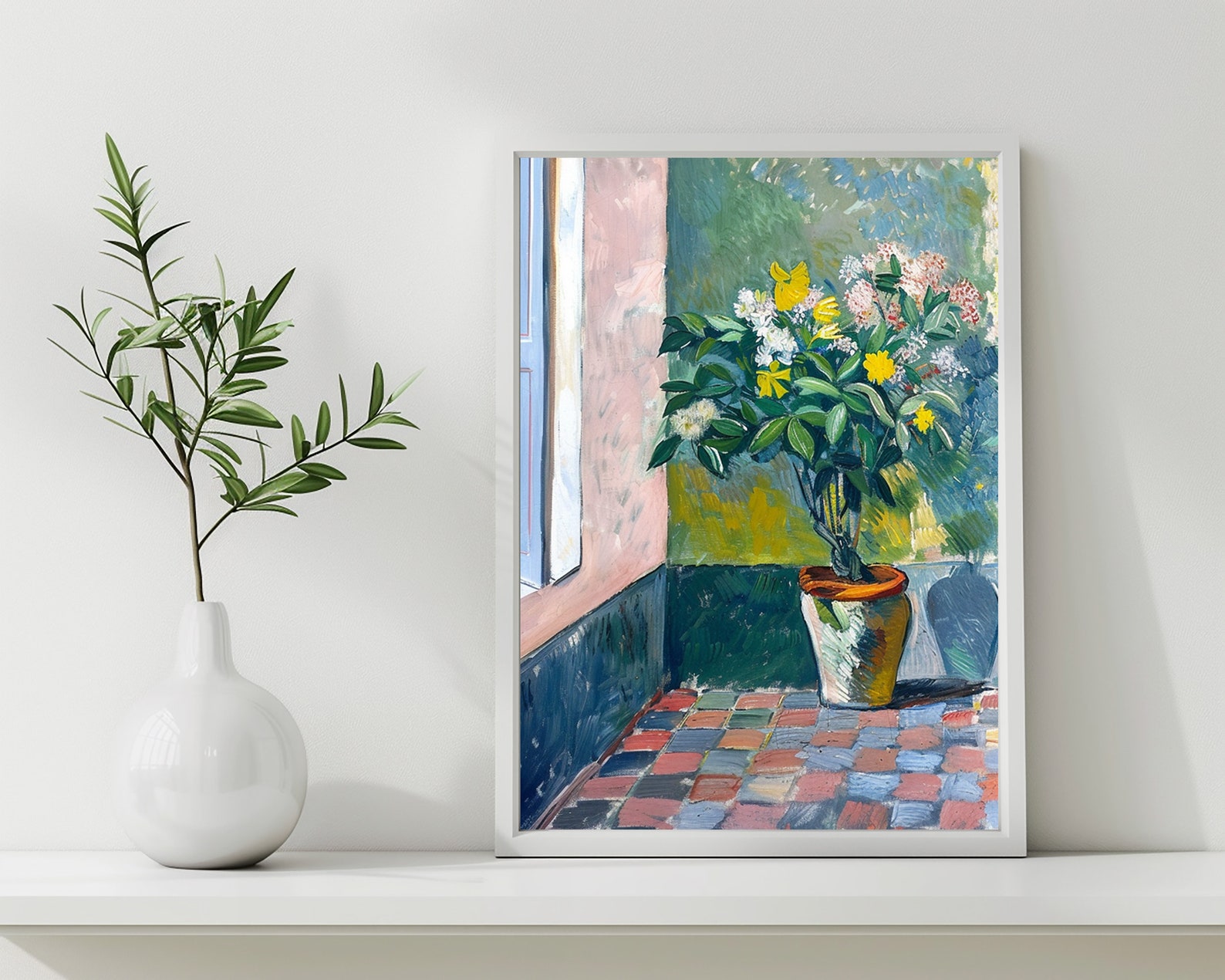 Flowers Oil Painting, Printable Wall Art, DIGITAL DOWNLOAD, Commercial ...