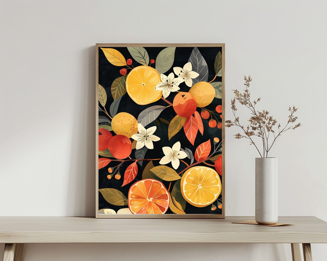 Citrus Wall Art, Printable Poster, Preppy Decor. DIGITAL DOWNLOAD - Etsy