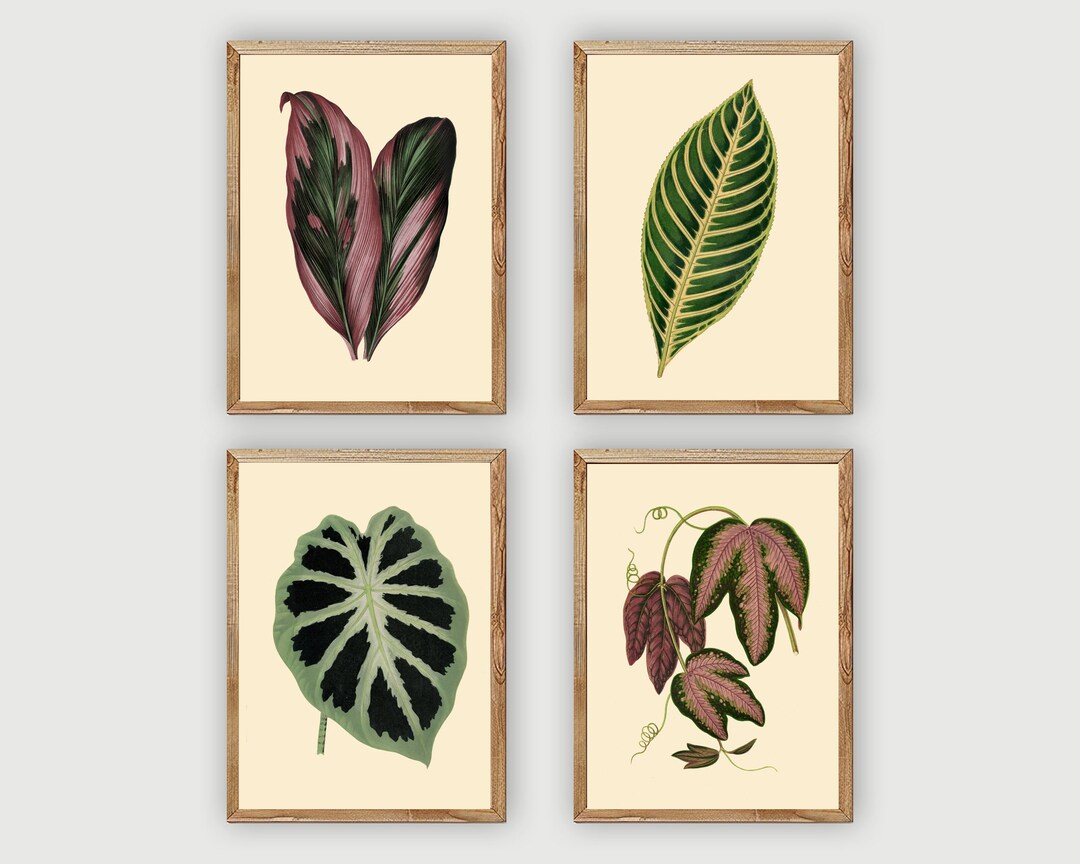 Vintage Leaves Wall Art, Printable Poster, Preppy Decor. DIGITAL ...