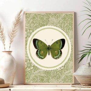 Green Butterfly Wall Art, Printable Wall Decor, DIGITAL DOWNLOAD - Etsy