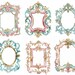 Watercolor French Rococo Frames, Printable 8.5X11 Inches Pages - Etsy