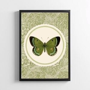 Green Butterfly Wall Art, Printable Wall Decor, DIGITAL DOWNLOAD - Etsy