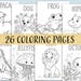 Animals A-Z Coloring Pages for Kids: Educational Activity (instant ...