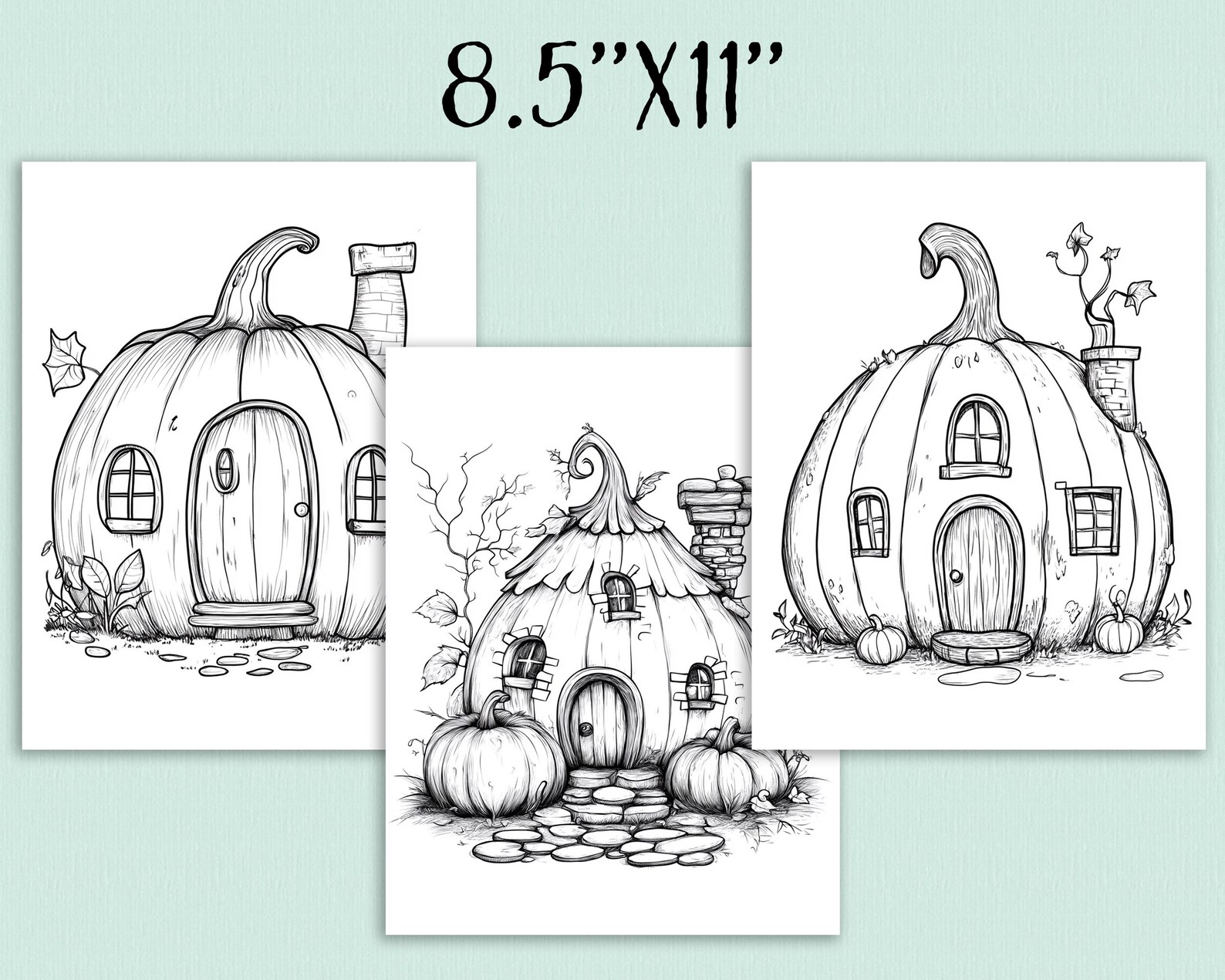 45 Fairy Houses Coloring Pages for Kids (printable Digital Download) - Etsy