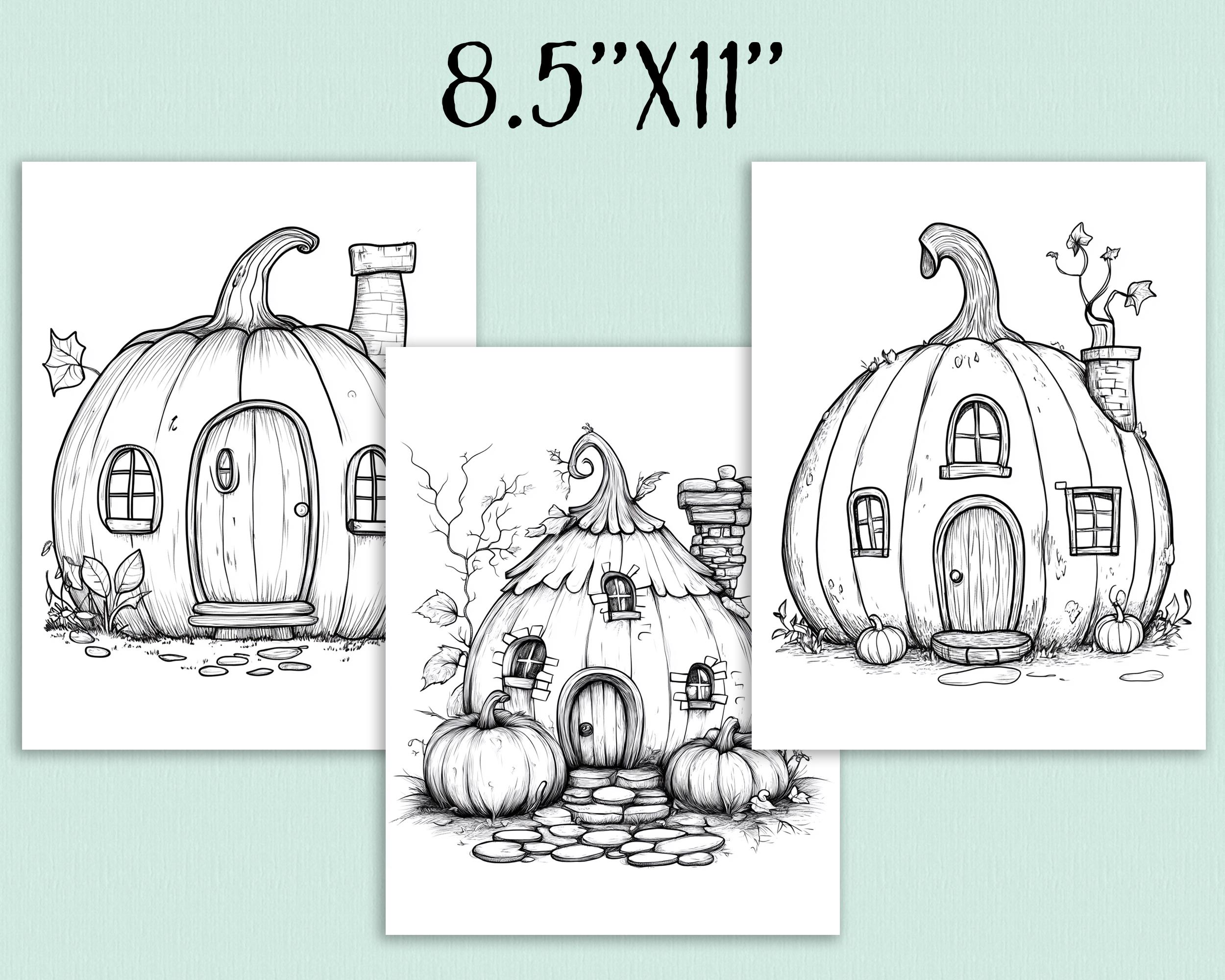 45 Fairy Houses Coloring Pages for Kids (printable Digital Download) - Etsy