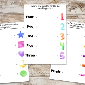 Printable Matching Worksheets, Match the Word to the Picture ...