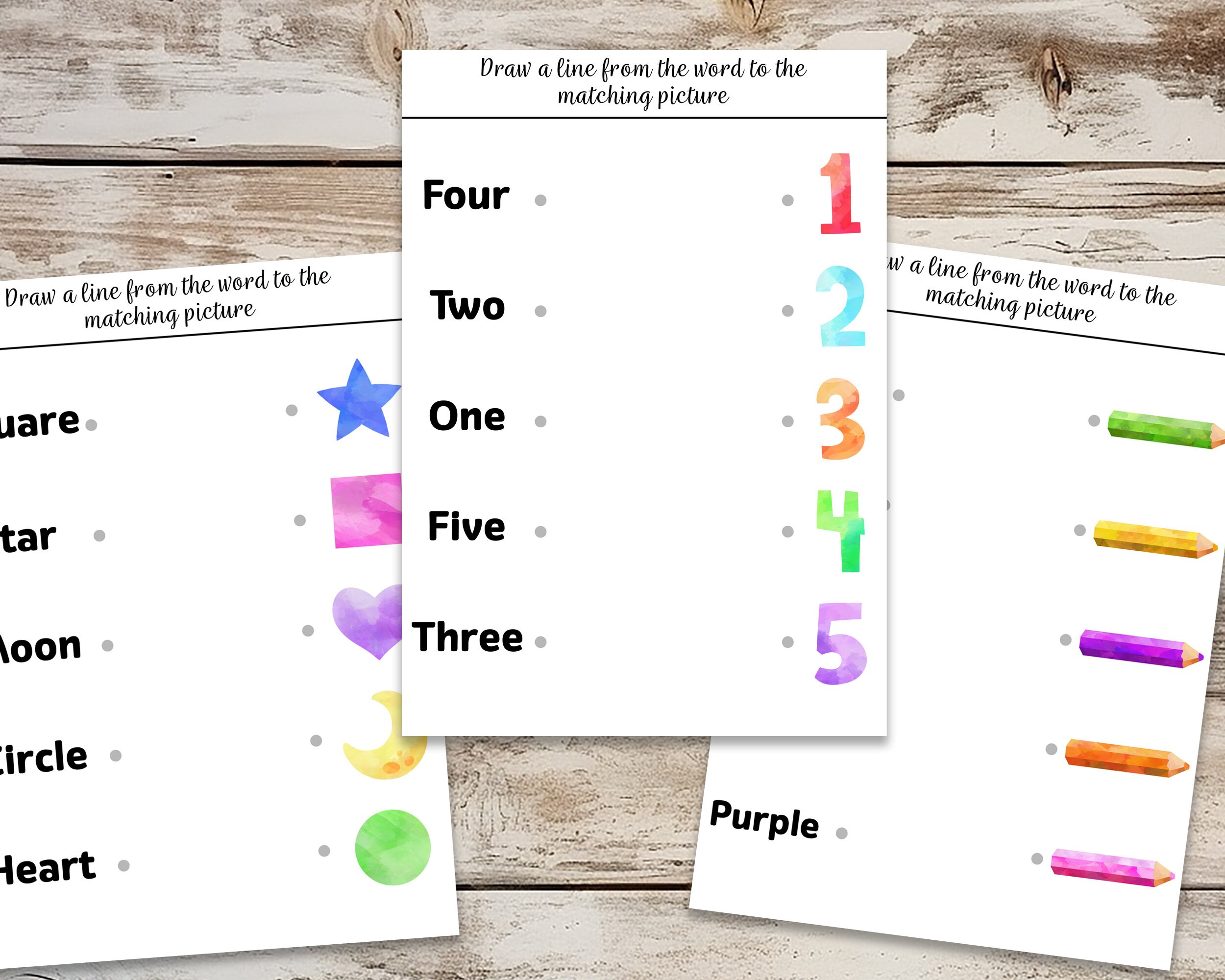 Printable Matching Worksheets, Match the Word to the Picture ...