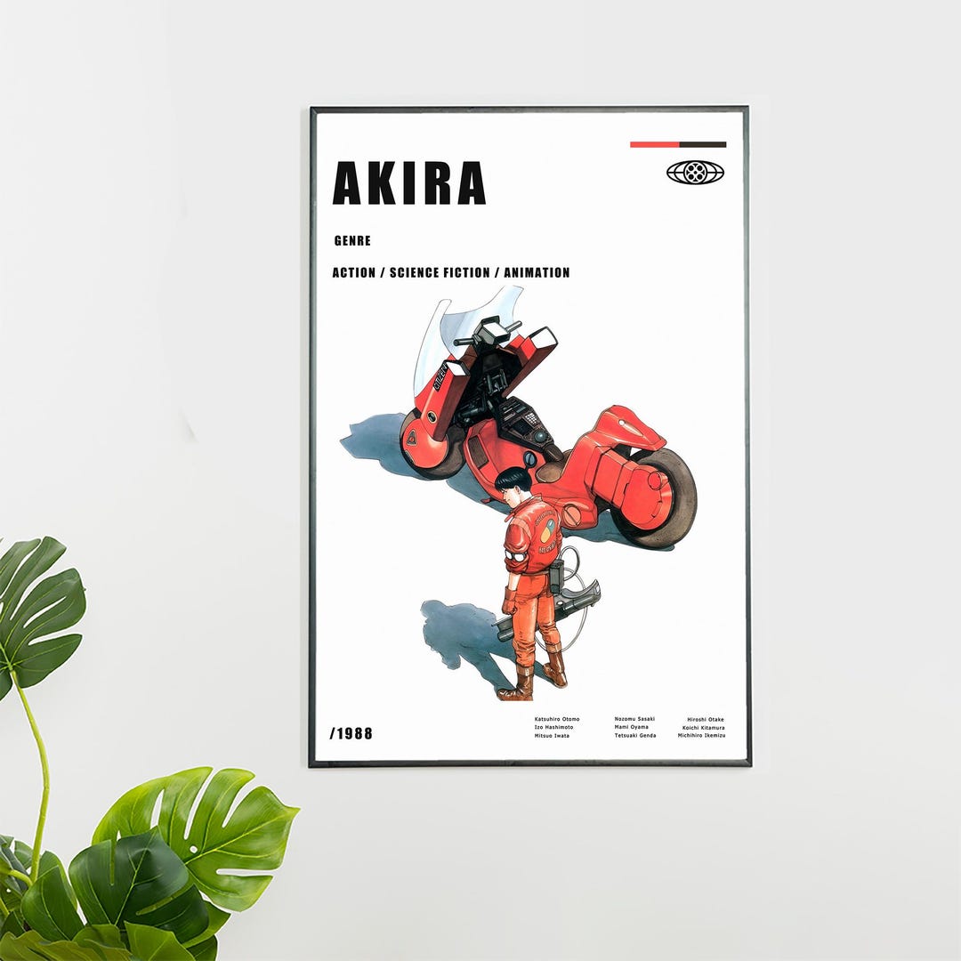 Akira (1988) Movie Posters, Wall Art, Canvas Prints, Home Decor ...