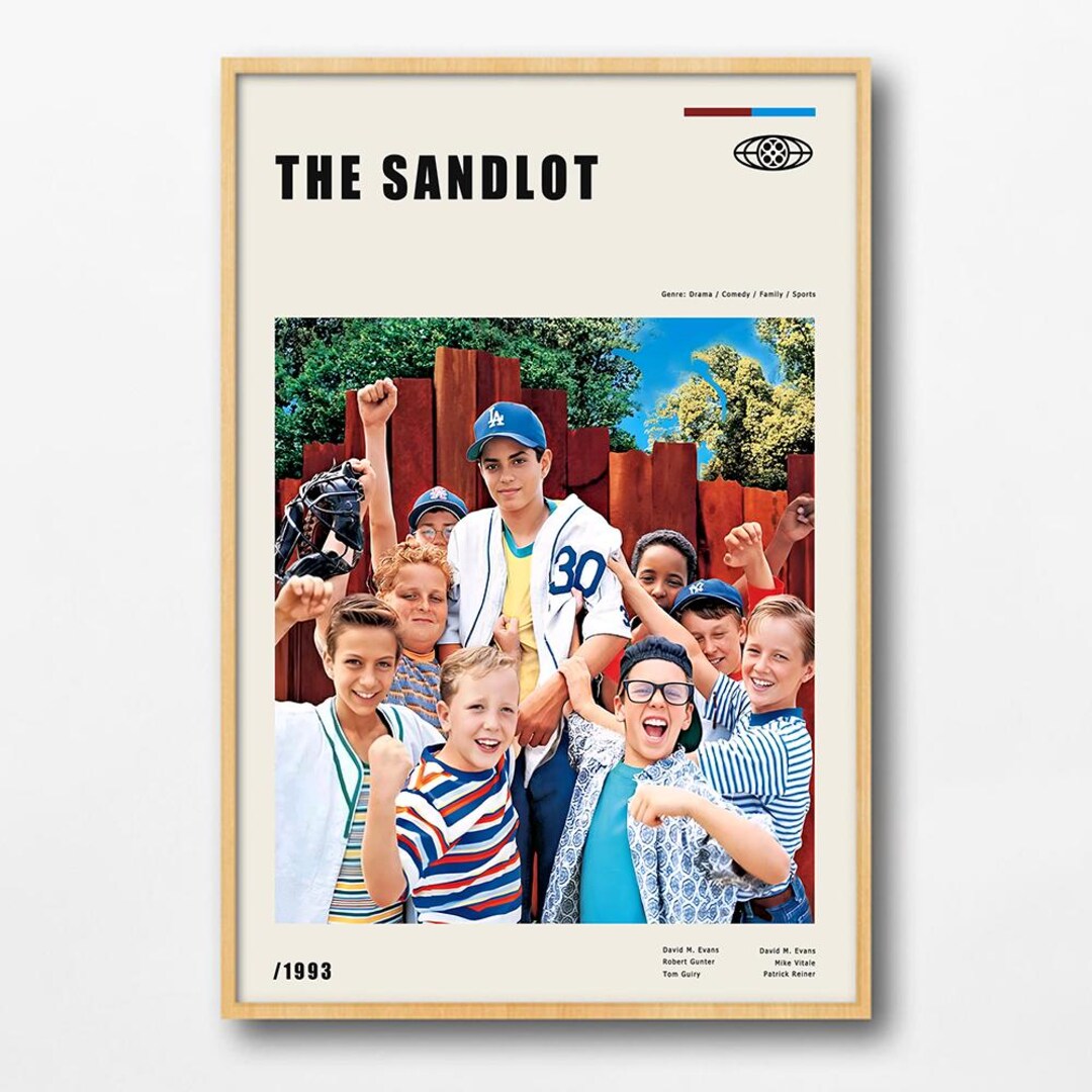 The Sandlot (1993) Vintage Movie Poster, Minimalist Poster, Canvas ...