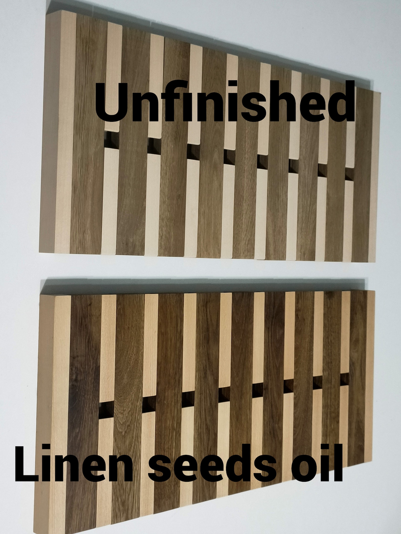 4-8 Hooks Multi Wood Rack, Natural Oak With Beech, Wall Coat Holder ...