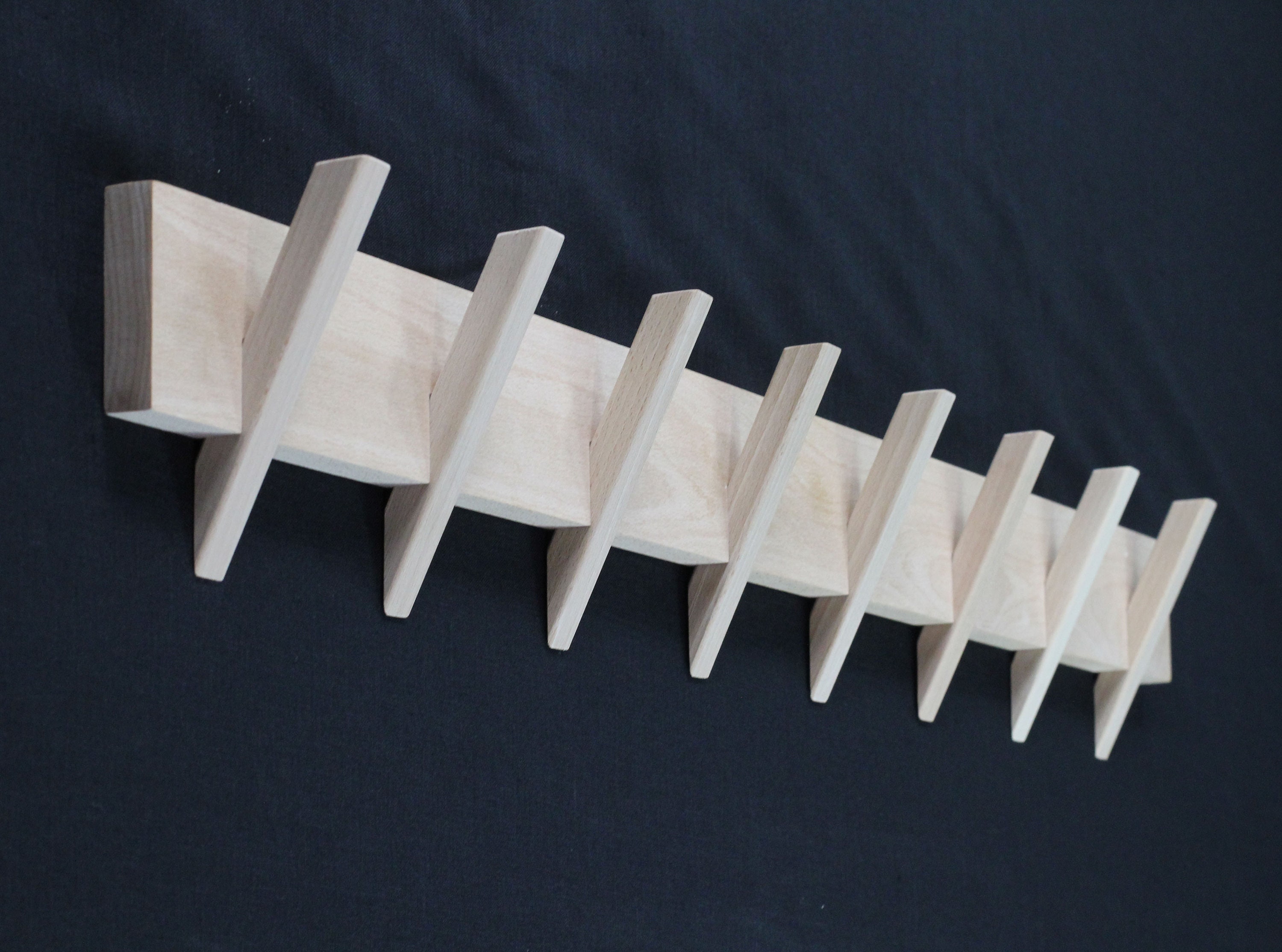 Beech Rack / Wood Rack / Modern Rack / Wall Mounted Coat Rack / Modern ...