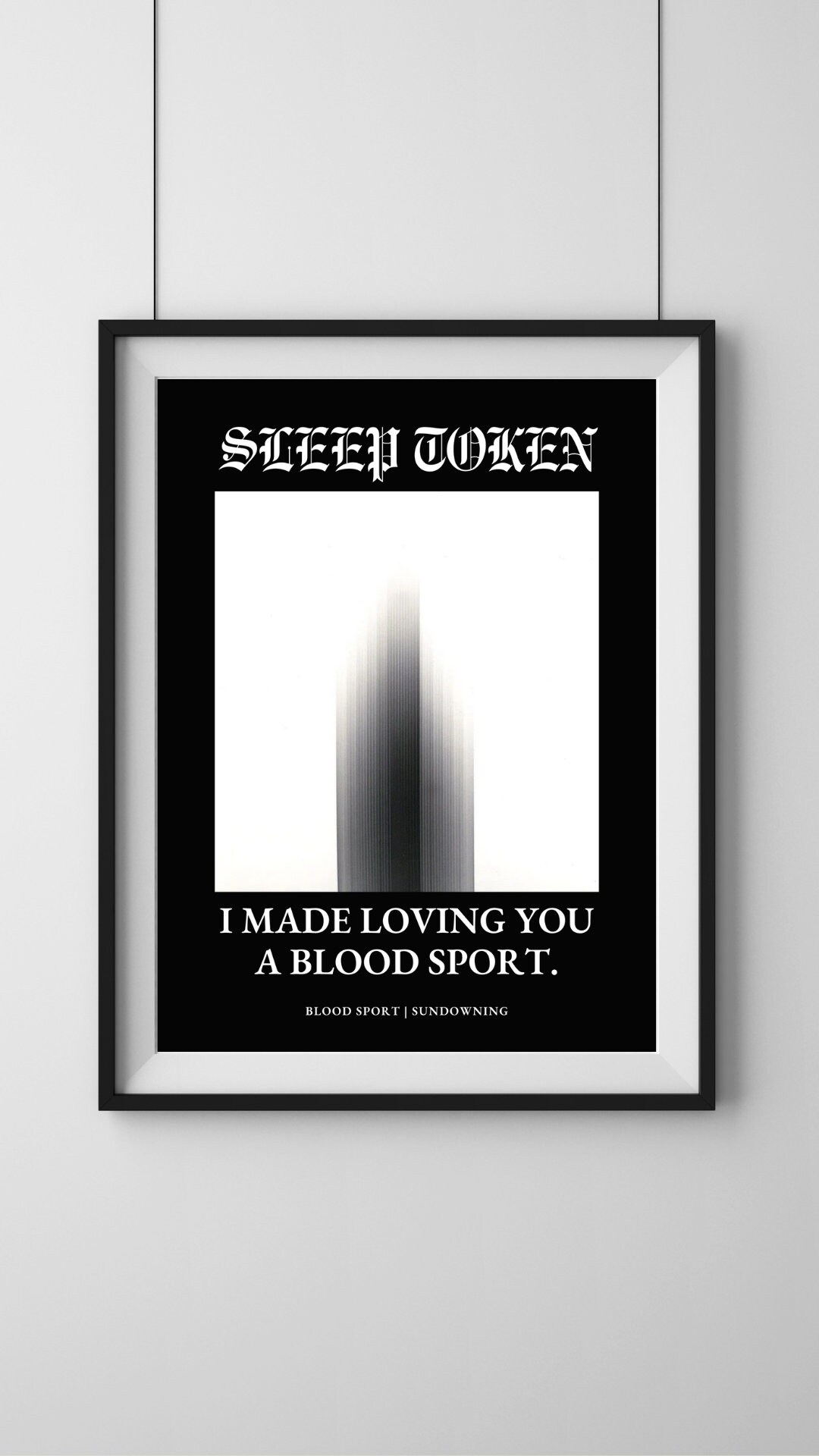 Sleep Token Blood Sport Lyric Poster Sundowning Gothic Metal Music ...