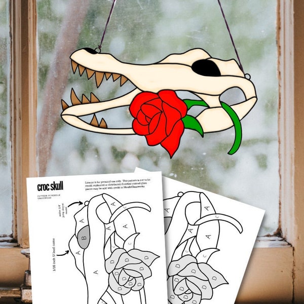 Stained Glass Alligator Pattern - Etsy