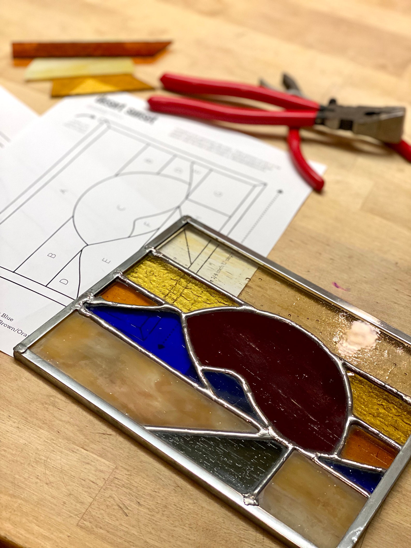 Digital Stained Glass Patterns / SET of 3 LANDSCAPE PDF Instant ...