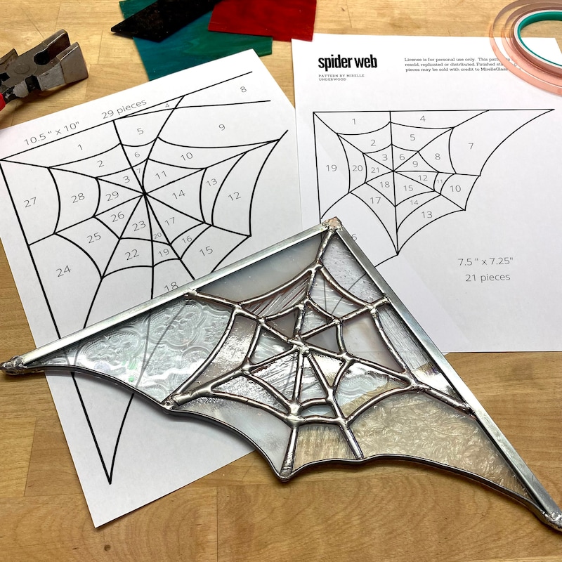 Spider Web Stained Glass - Etsy