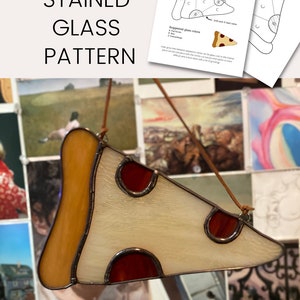 Digital Stained Glass Patterns / FAST FOOD Set of 5/ Pizza Burger Chips ...