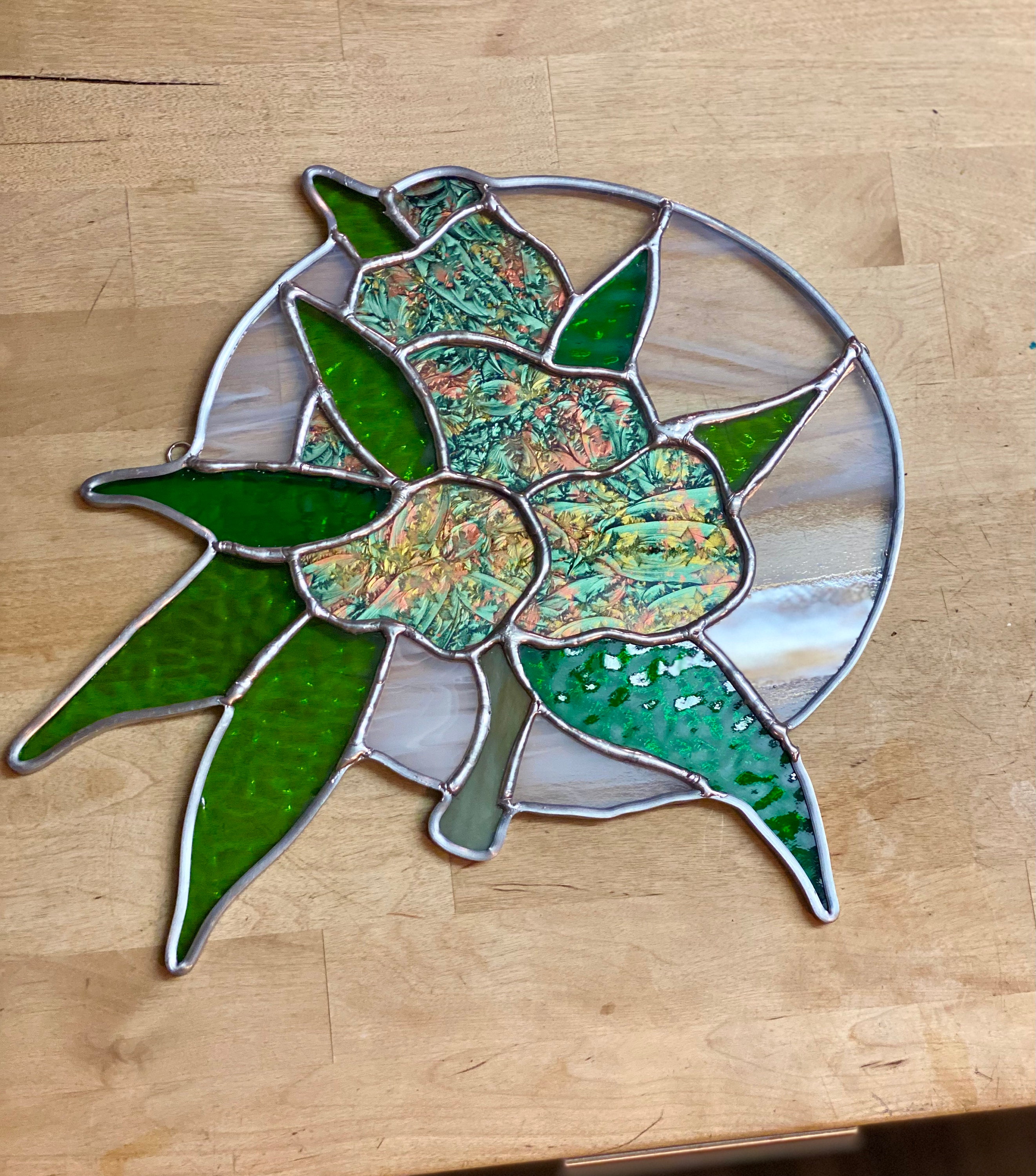 Digital Stained Glass Pattern / Marijuana Bud / PDF Instant Download ...