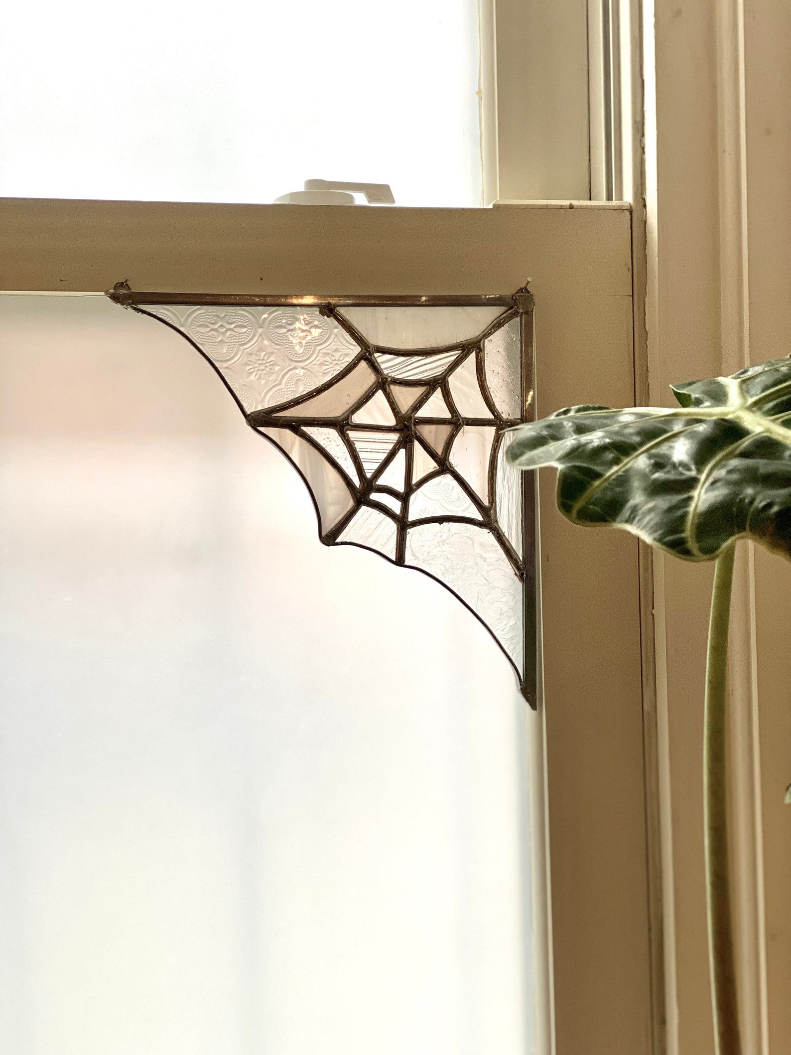 Digital Stained Glass Pattern / Spider Web PDF Instant Download ...