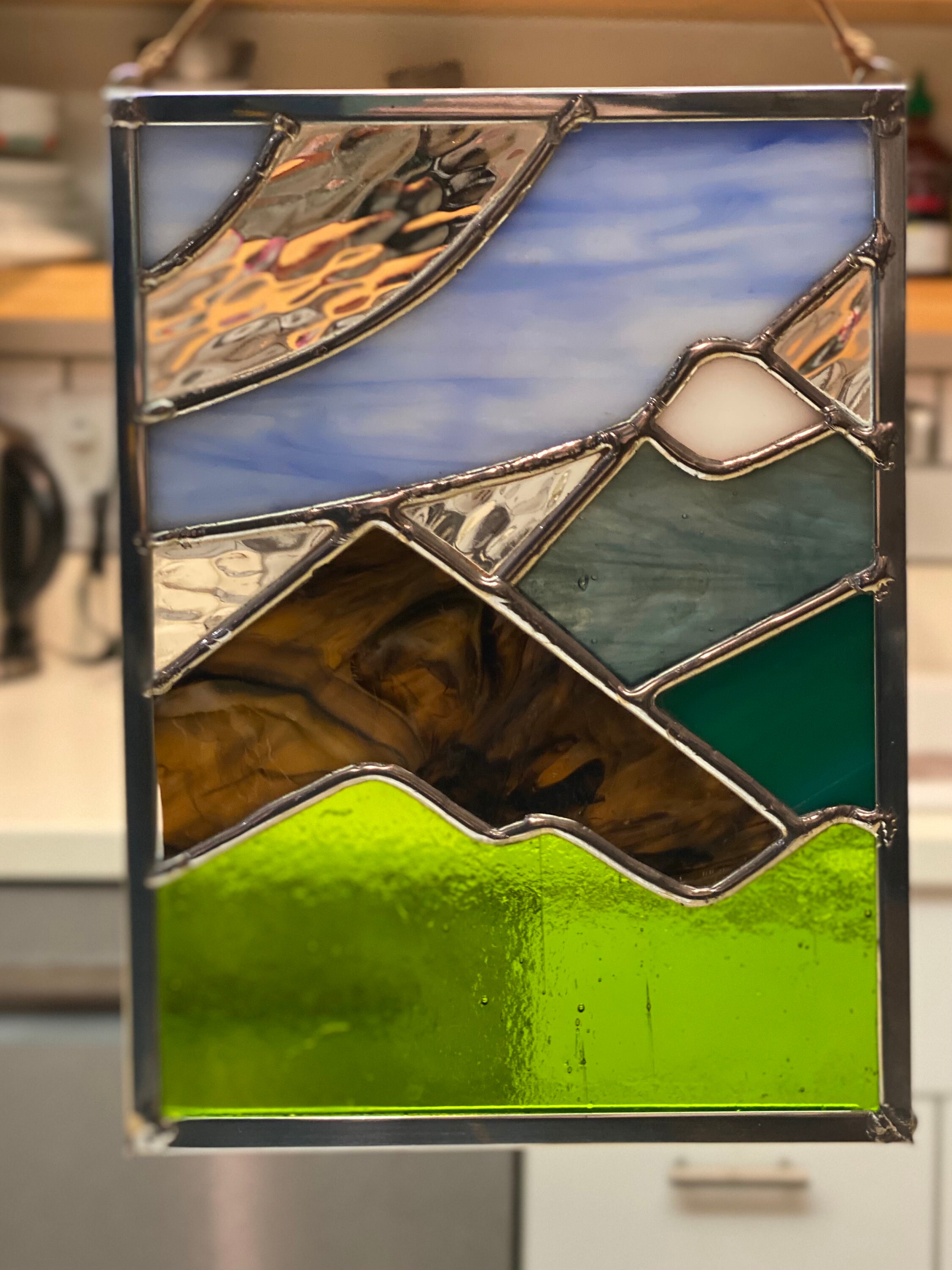 WINDY MOUNTAINS Stained Glass Pattern PDF Digital Download | Etsy