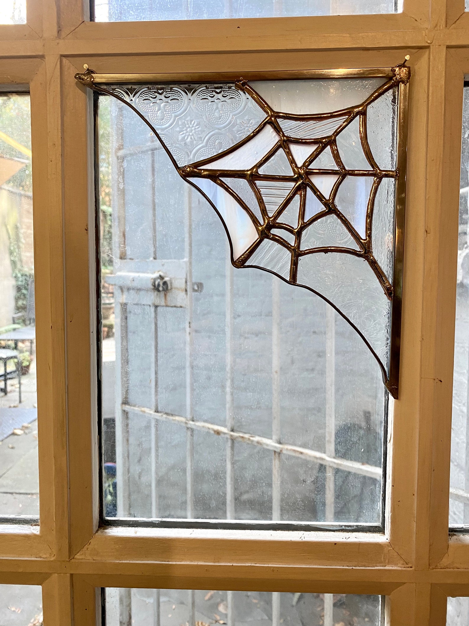 Digital Stained Glass Pattern / Spider Web PDF Instant Download ...